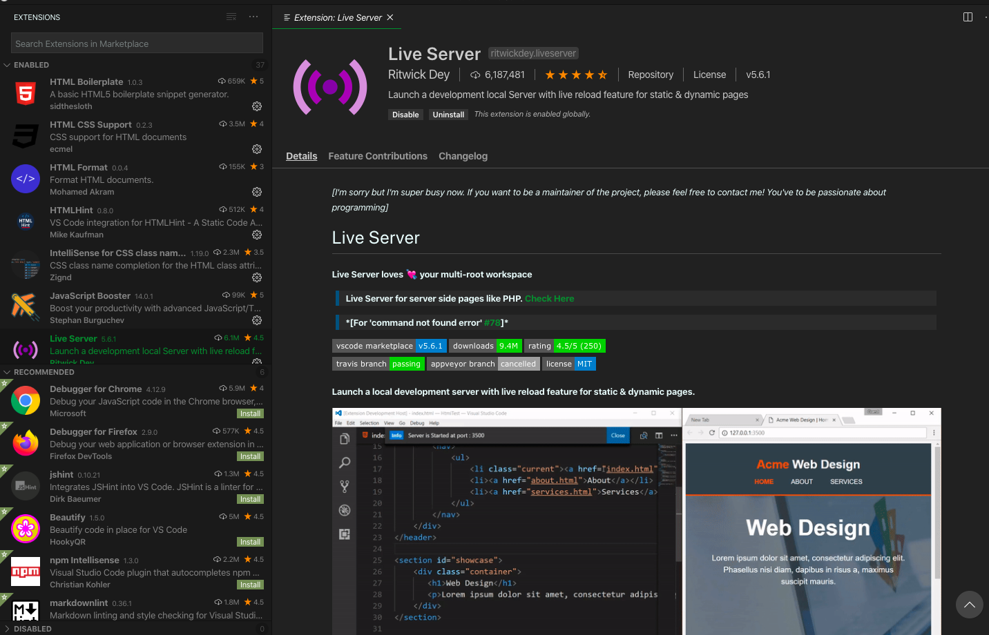 Five handy VS Code extensions · Karl Kavanagh
